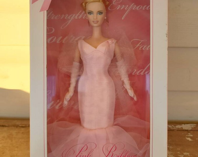 Mattel Pink Label Barbie Doll Pink Ribbon Susan G Komen Doll NRFB ...