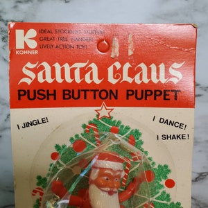 Santa Claus Figure, 1970s Toys, Push Button, Puppet, Unopened, Birthday ...