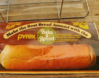 Vintage Pyrex Bake A Round-bread Dough Glass Baking Tube & Chrome ...
