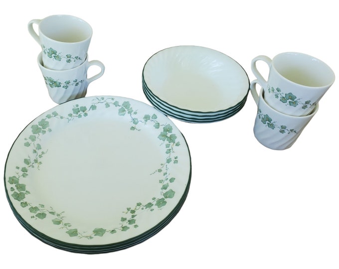 Corelle Green Ivy Callaway Dinnerware Set - Etsy Canada