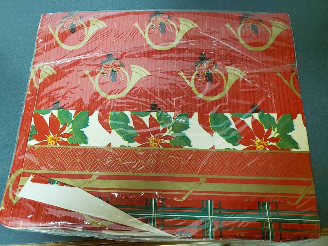 1980s Christmas Wrapping Paper-2 Identical Packages Slick - Etsy