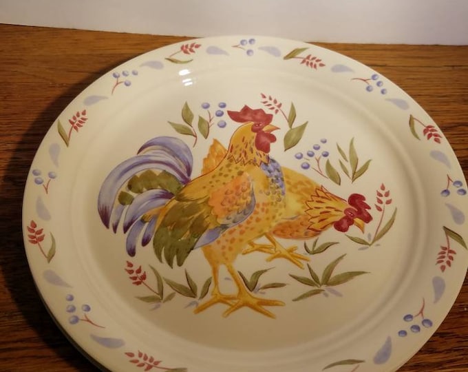 Vintage Corelle Country Morning Rooster Choice of Plates, Salad 8.5 ...