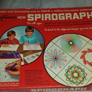 Spirograph Toy, Complete Set, Kenner, Vintage Art Supplies, Drawing for ...