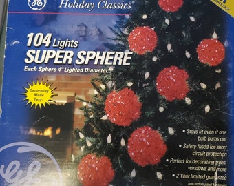 GE HOLIDAY CLASSICS Green Super Sphere-100 Lights Christmas - Etsy