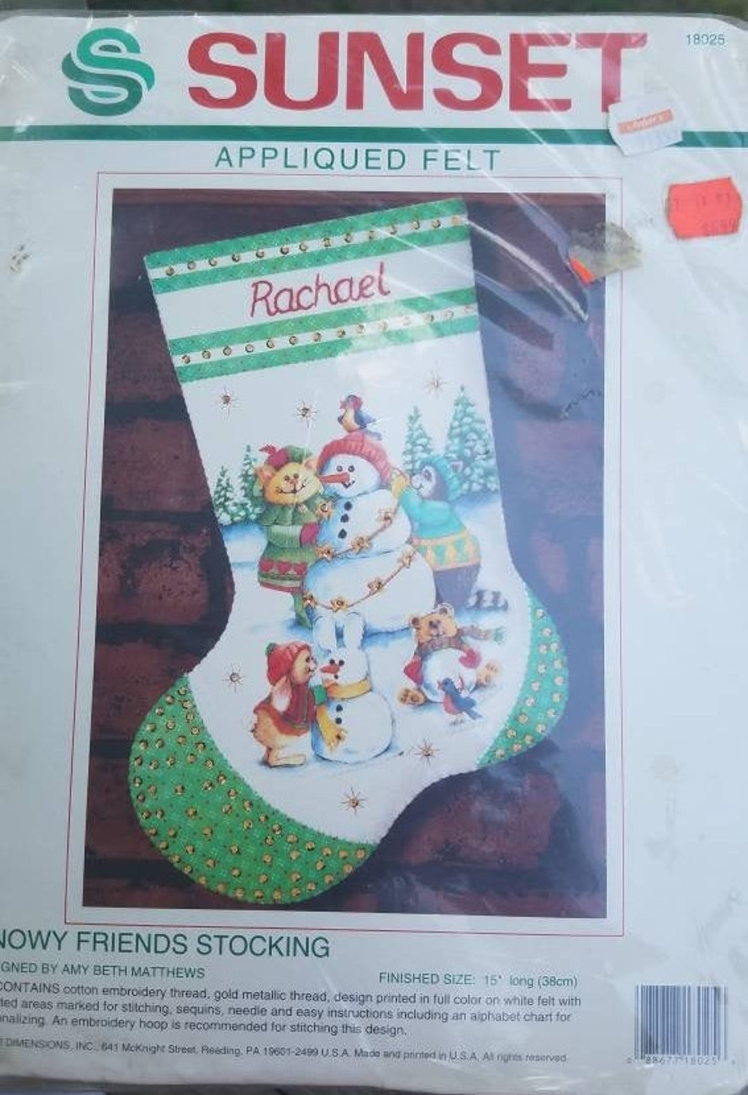 Christmas Stocking Kit, Sunset Kit, 15 Stocking, Snowy Friends, Felt ...