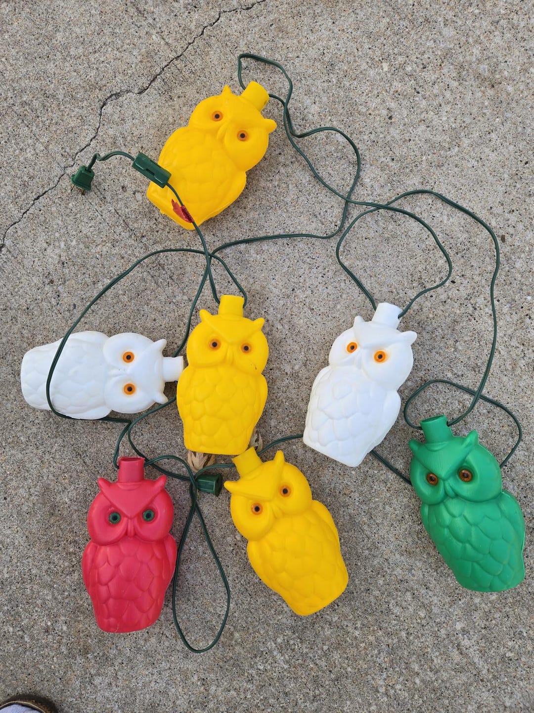 Vintage Owl String Noma Lites Lights - Colorful Decorative Holiday Tiki ...