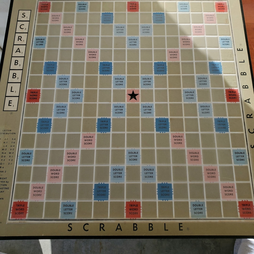 Deluxe Scrabble Game, Rotating Turntable, Word Game, Fathers Day Gift ...
