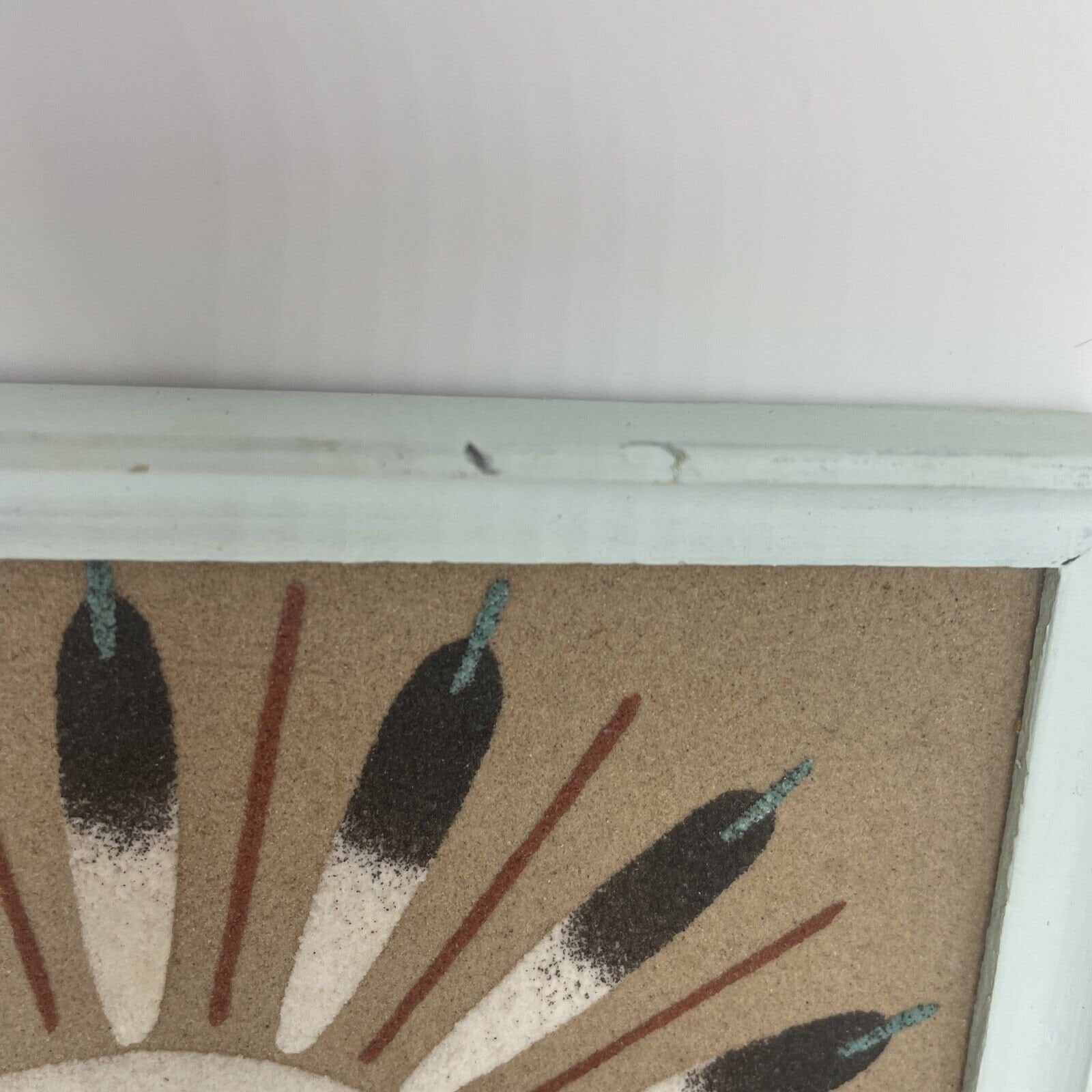 Navajo Sand Painting Sun Eagle Folk Art Framed Signed Goldtooth 8x8 Vintage - Etsy