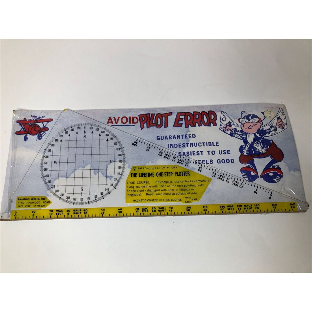 Vintage 1973 Aviation Plotter Template Aviation World Inc. NIP - Etsy
