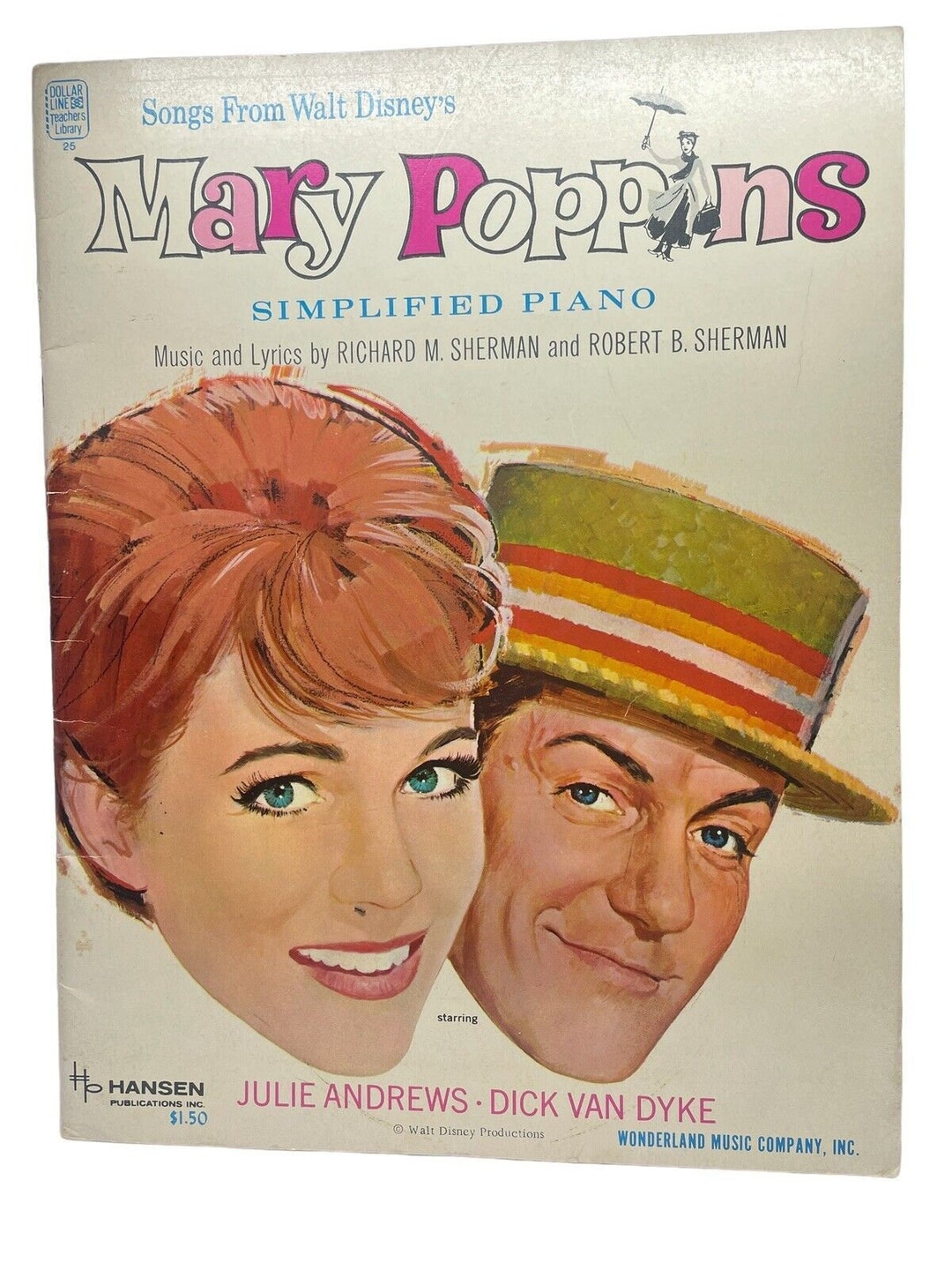 Songs From Walt Disneys Mary Poppins Simplified Piano Etsy