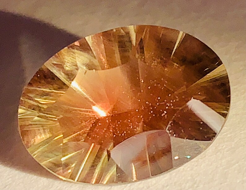 BIG 14x10mm Fantasy Inverse OVAL Cut Oregon Sunstone - Etsy
