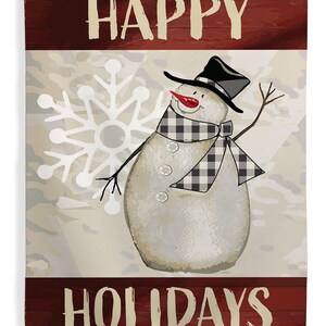 Winter Decorations Happy Holidays Flag Seasonal Decor Vertical House ...