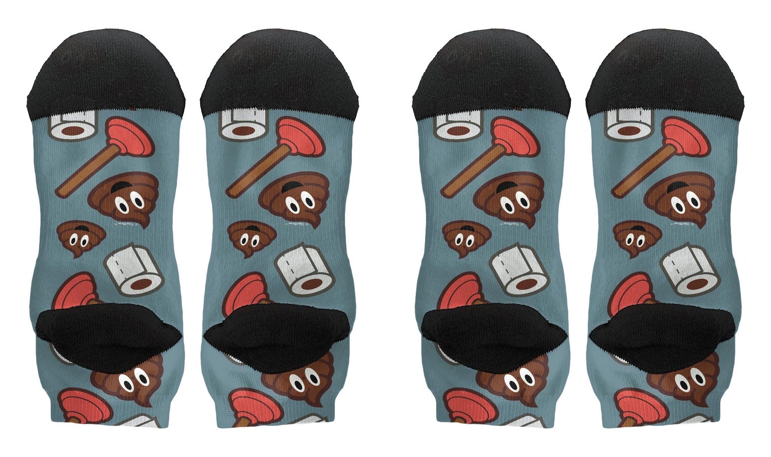 Funny Socks Toilet Paper Plunger and Poop Emoji Socks Potty - Etsy