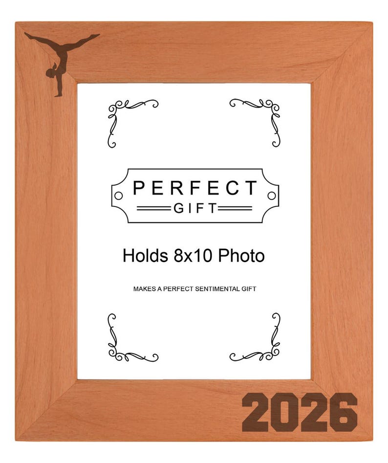 Sports Photo Frame: Gymnastics 2026 Gymnastics Team, 4x6/5x7/8x10 Laser ...