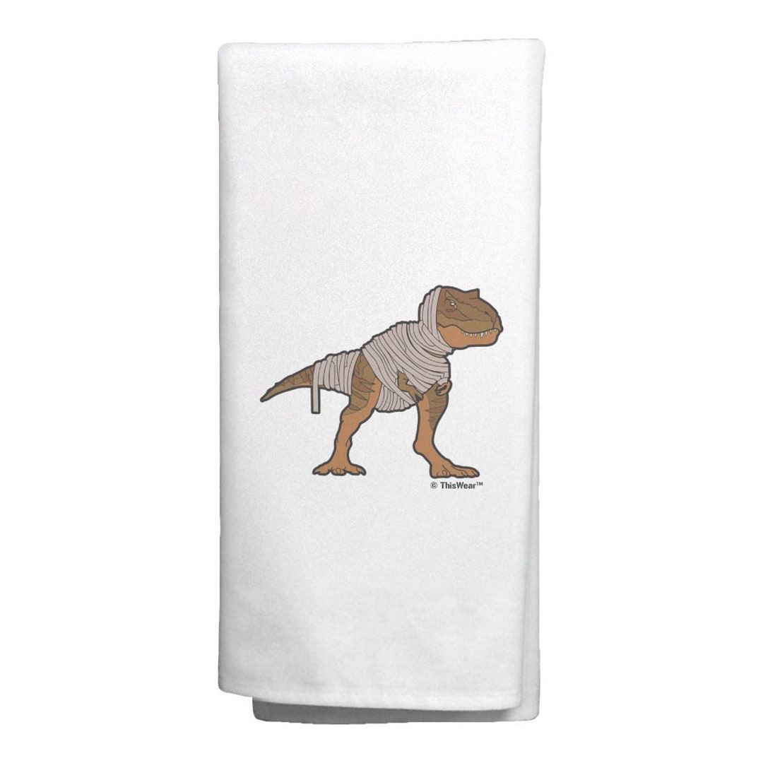 Dinosaur Towel, Mummified T Rex Kitchen Towel, Dinosaur Kitchen Towel ...