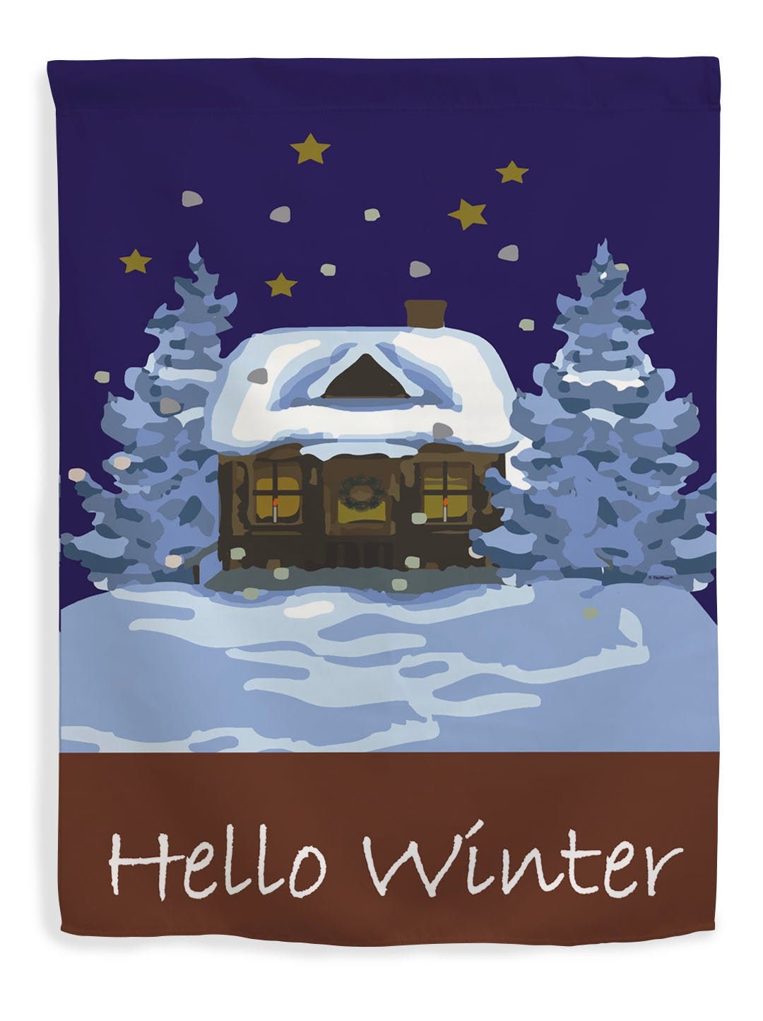 Winter Decorations Hello Winter Flag Seasonal Decor Vertical House Flag ...