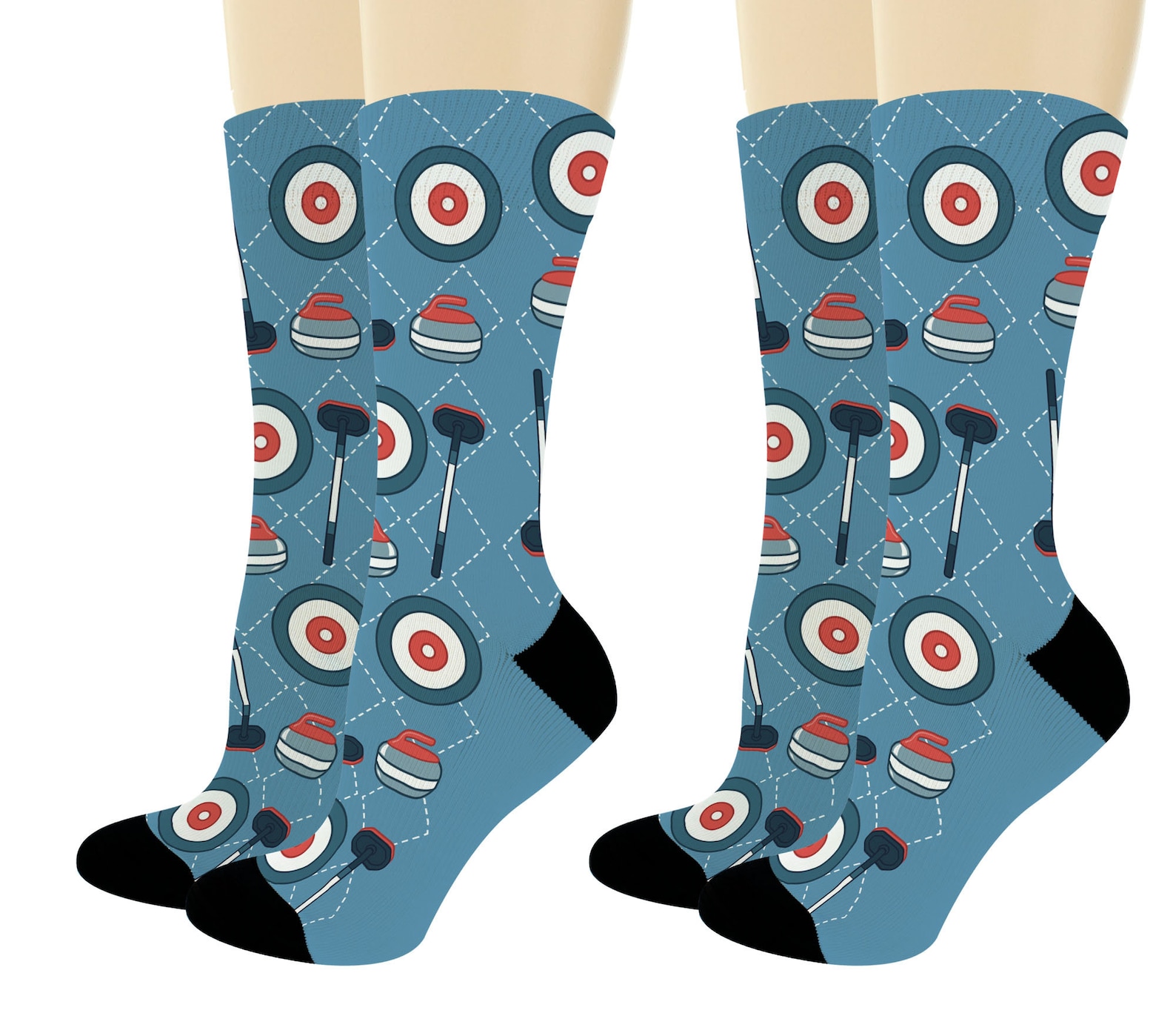 Curling Gifts Curling Sport Socks Winter Sports Watching Socks - Etsy