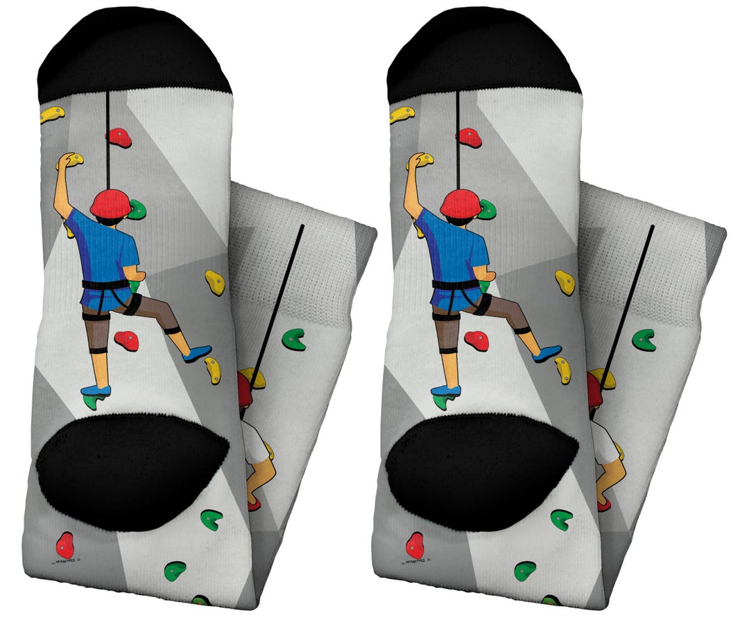 Rock Climbing Gift Novelty Crew Socks - Etsy