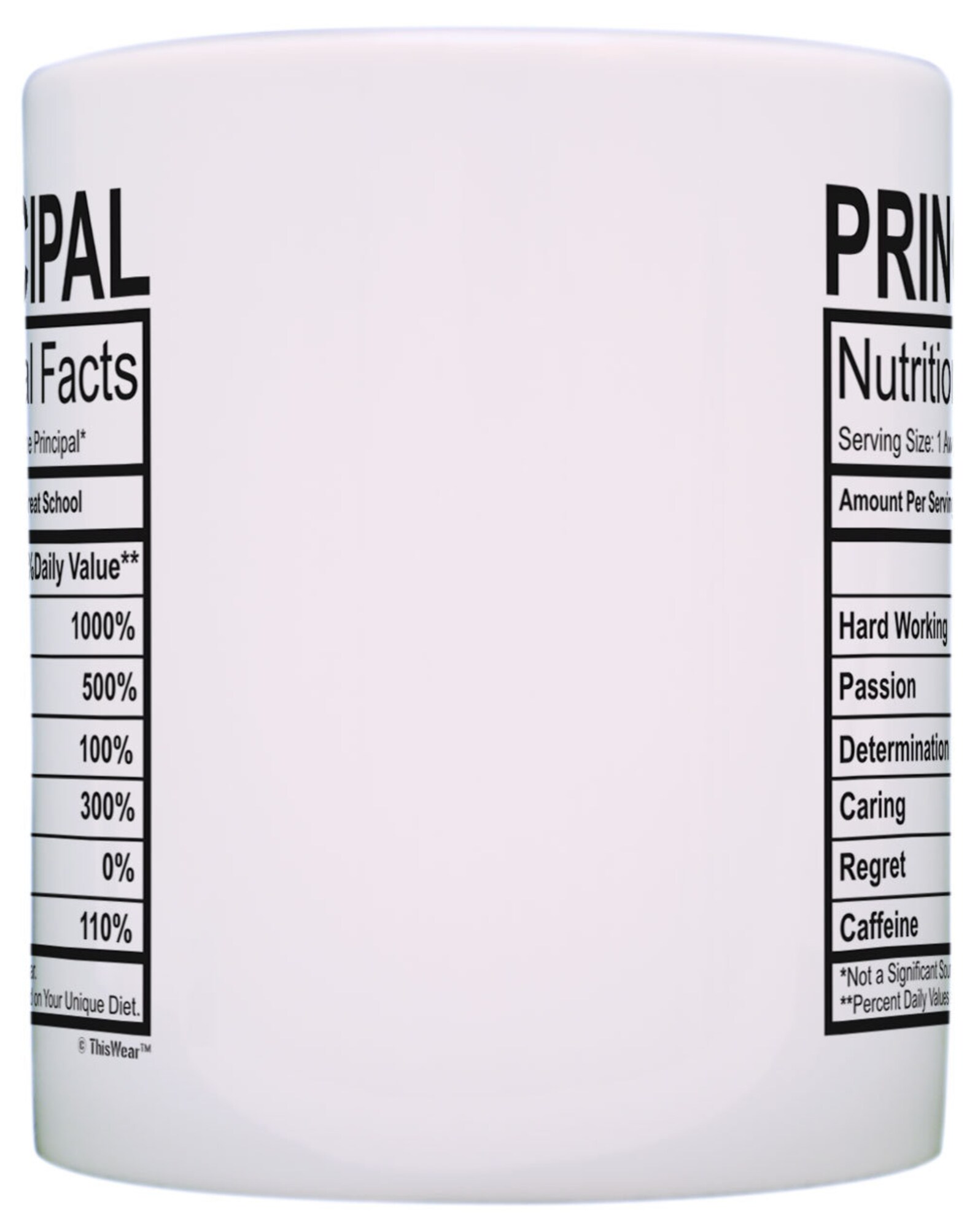 Principal Gifts Principal Nutritional Facts Label Principal - Etsy