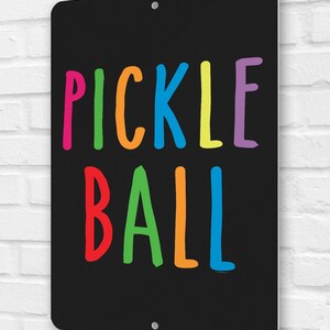 Pickleball Wall Sign: Pickleball Text Word Art, 8"x12" Aluminum - Etsy