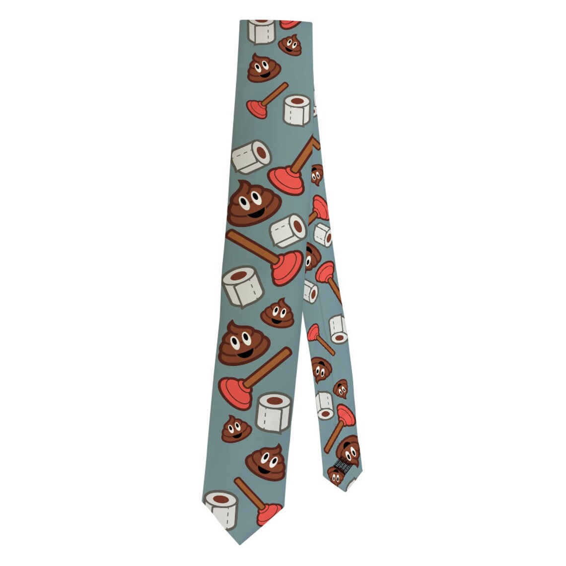 Funny Poop Emoji Tie Plumber Gag Gifts Necktie - Etsy