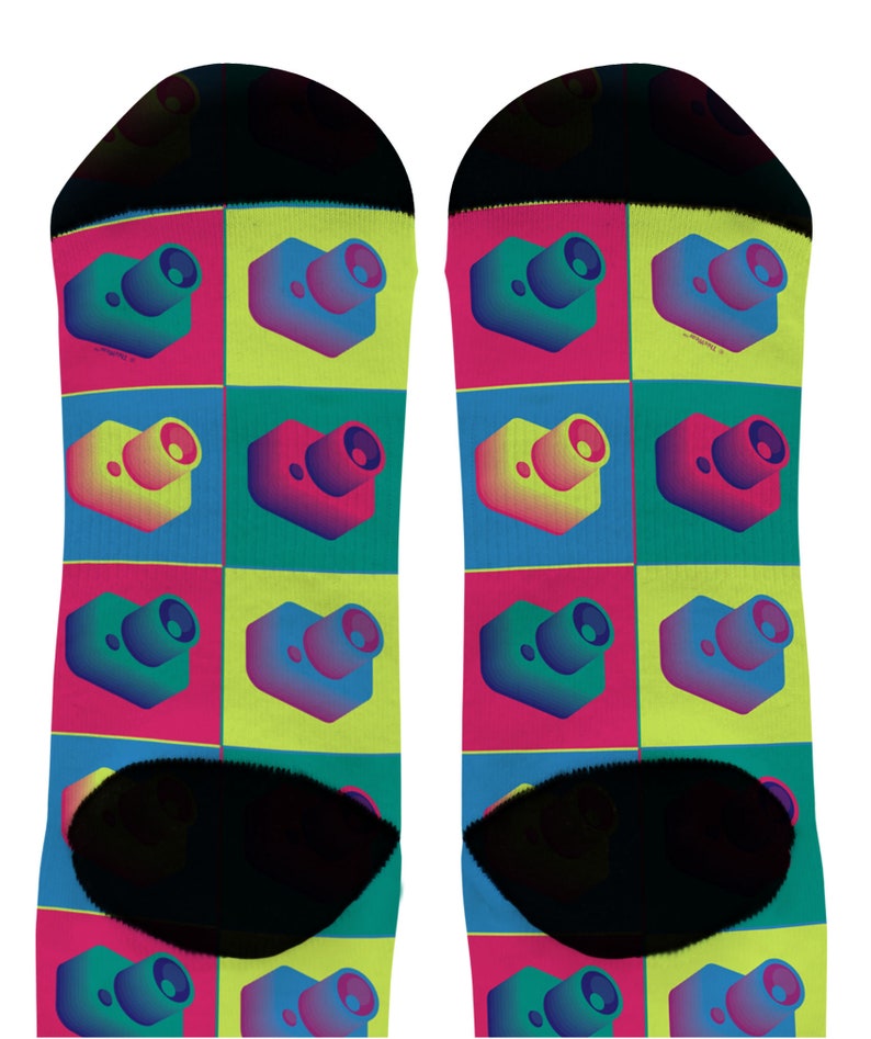 Photographer Gifts Camera Socks Retro Pop Art Camera Print - Etsy