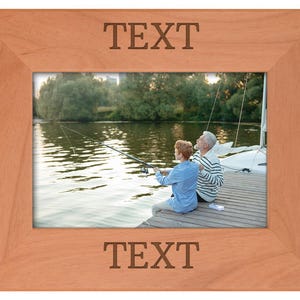 Custom Your Text Personalized Picture Frame Gifts Laser Engraved Wood ...