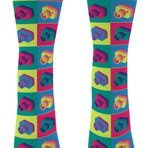 Photographer Gifts Camera Socks Retro Pop Art Camera Print Colorful ...