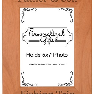 Custom Your Text Personalized Picture Frame Gifts Laser Engraved Wood ...