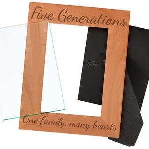Five Generations One Family Many Hearts Engraved Wood Frame - Etsy