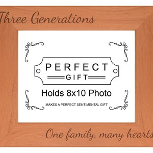 Three Generations One Family Many Hearts Engraved Wood Frame - Etsy