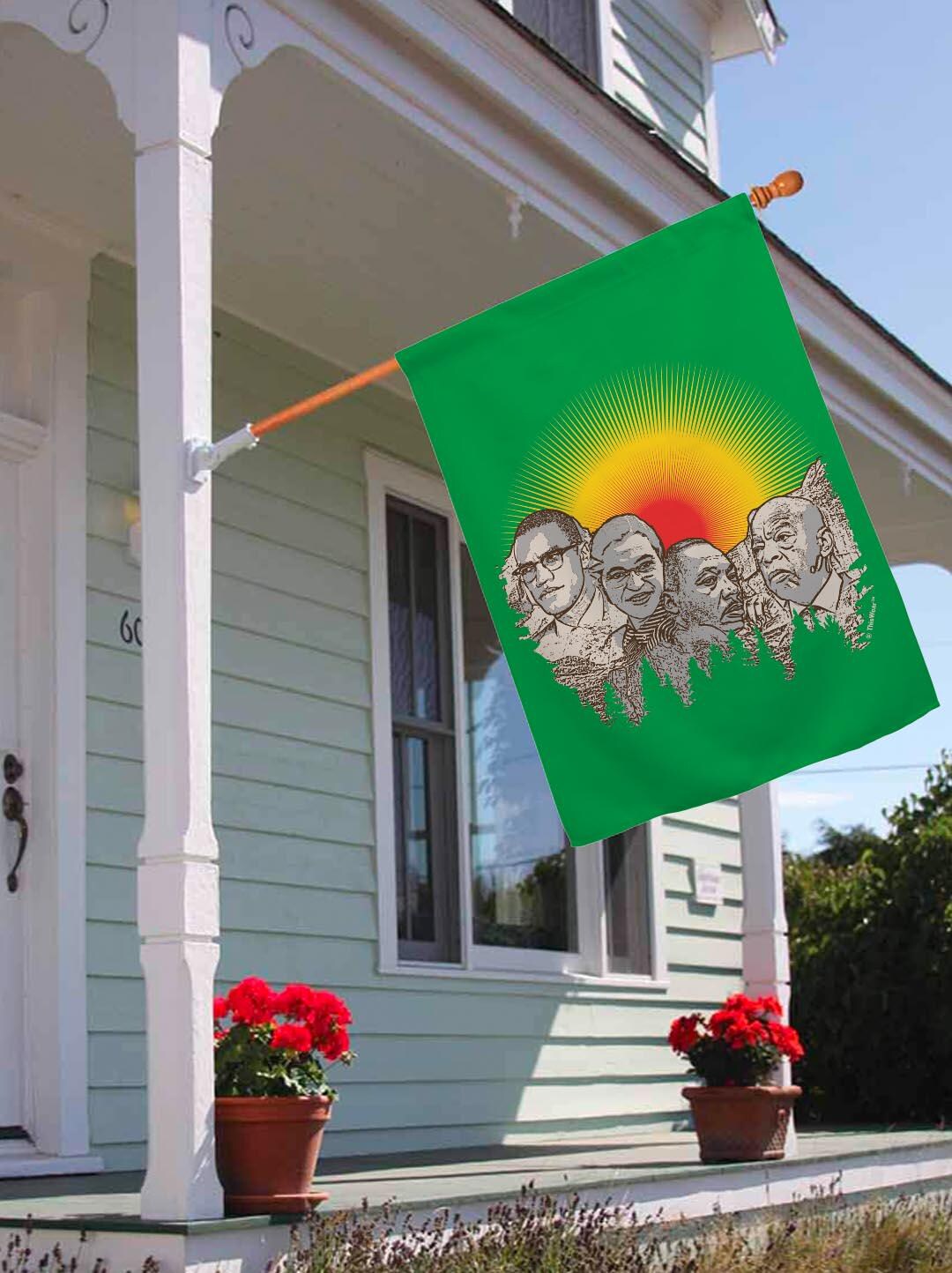 Black History Month Flag Civil Rights Leaders Mount Rushmore Vertical ...