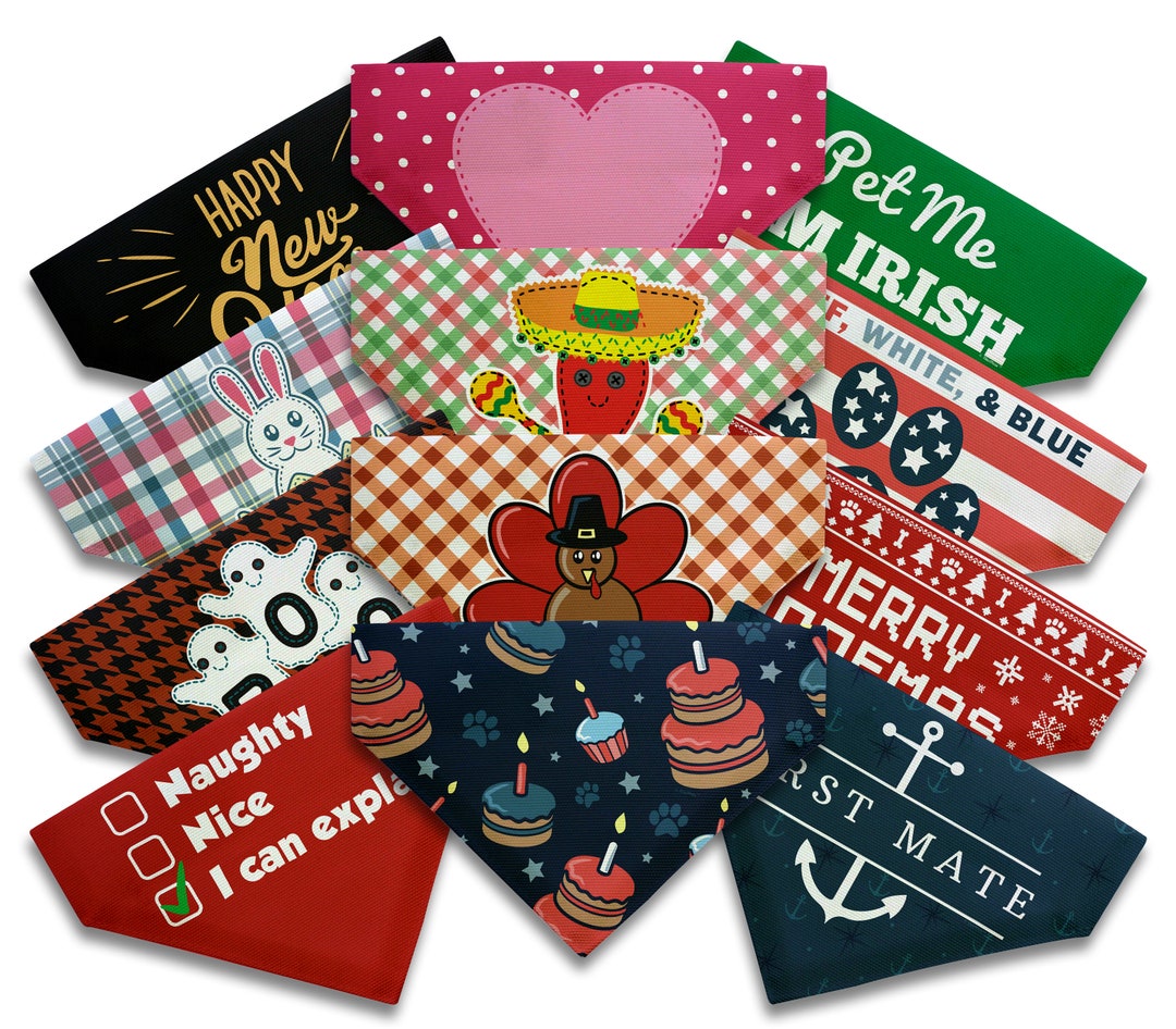 Full Year of Holidays Dog Collar Accessories Dog Bib Holiday Themed ...