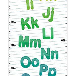 Personalized Growth Chart for Children Abc's Alphabet With Custom Name ...