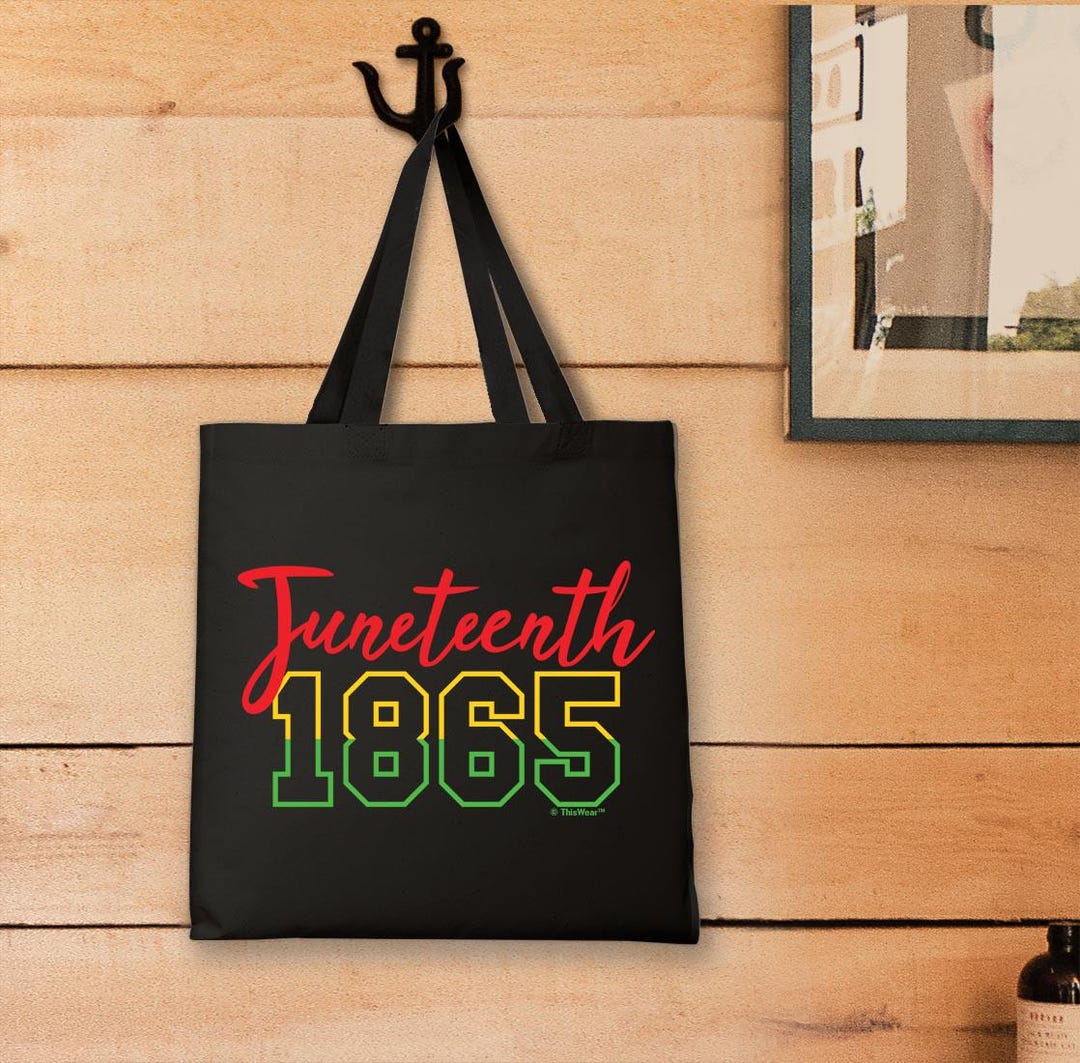 Juneteenth Tote Bag: Juneteenth 1865, Cotton Canvas With Strap - Etsy