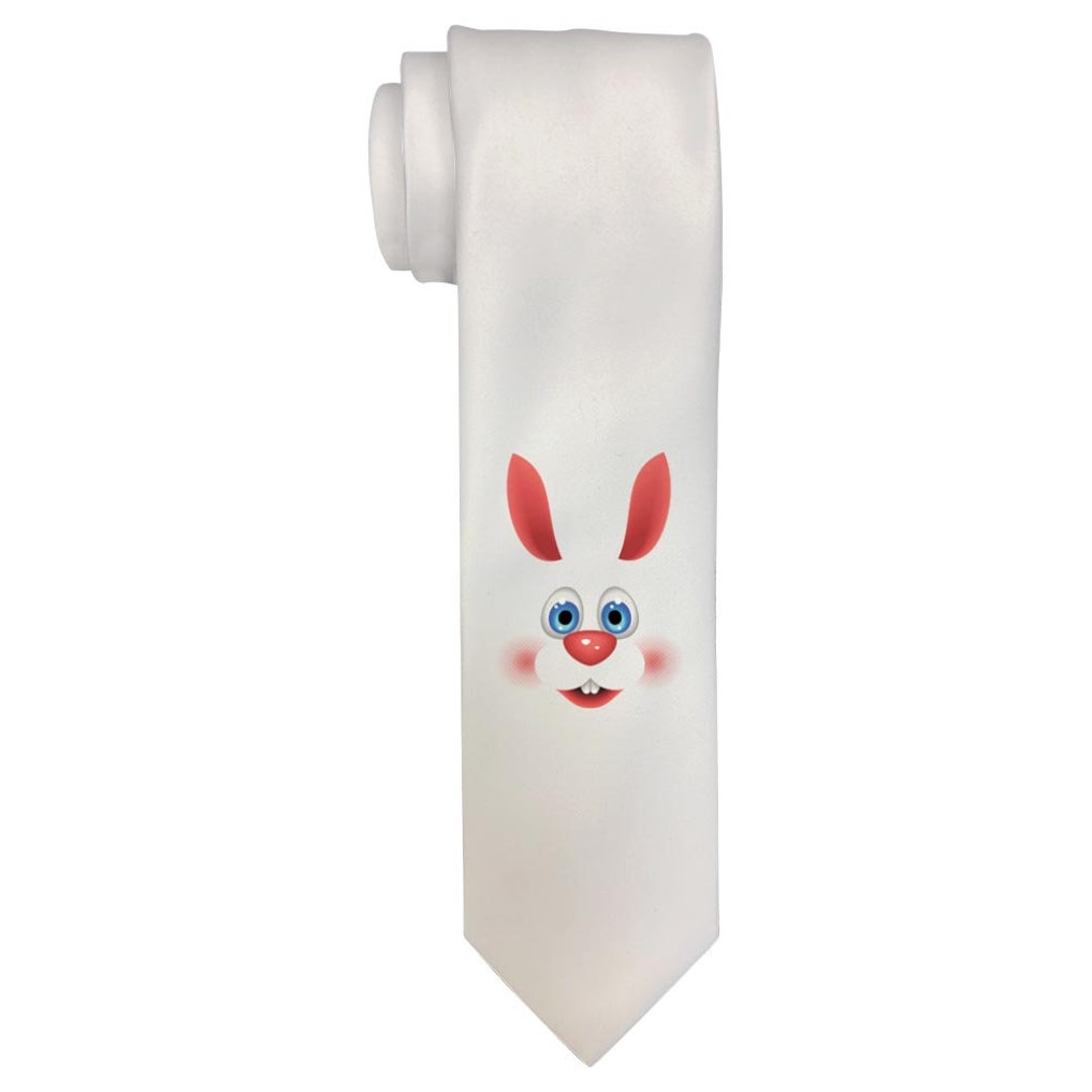 Spring Neck Tie, Easter Bunny Close up Tie, Easter Tie for Men, Novelty ...