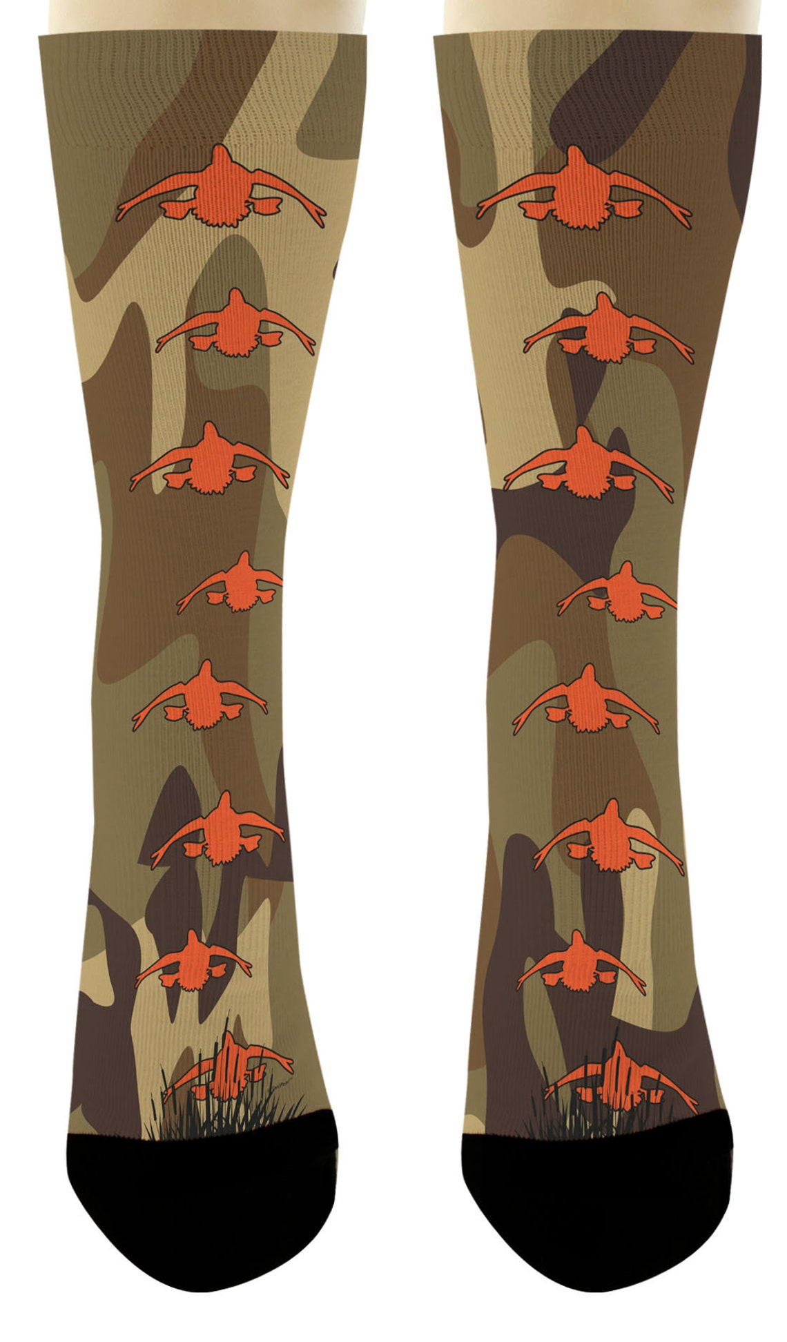 Duck Hunting Camouflage Socks Life is Better Hunting Camo Crew | Etsy