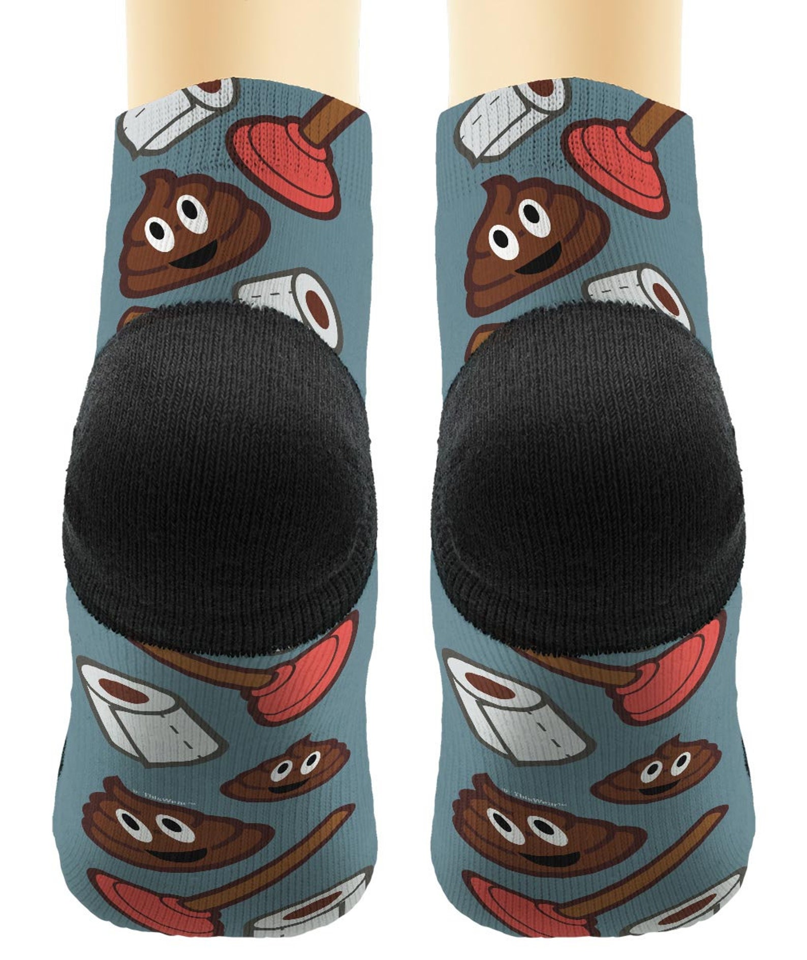 Funny Socks Toilet Paper Plunger and Poop Emoji Socks Potty - Etsy