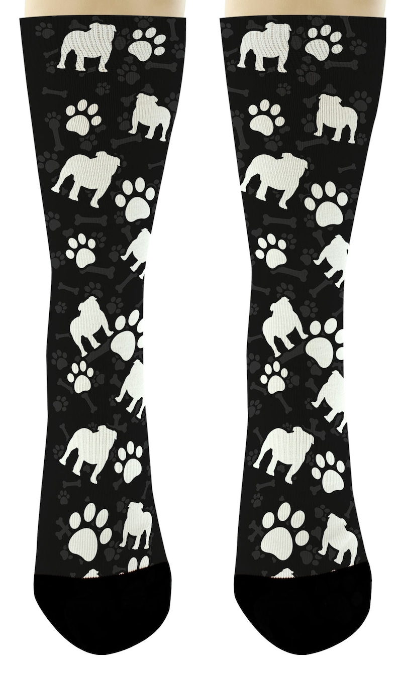 English Bulldog Socks for Dog Lovers American Bulldog Paw - Etsy