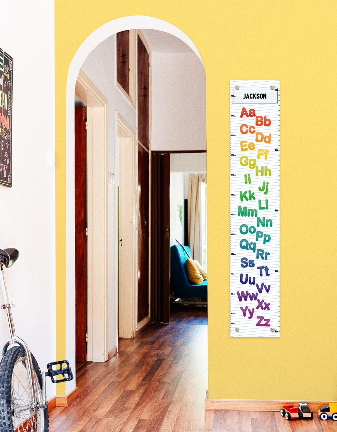 Personalized Growth Chart for Children Abc's Alphabet With Custom Name ...