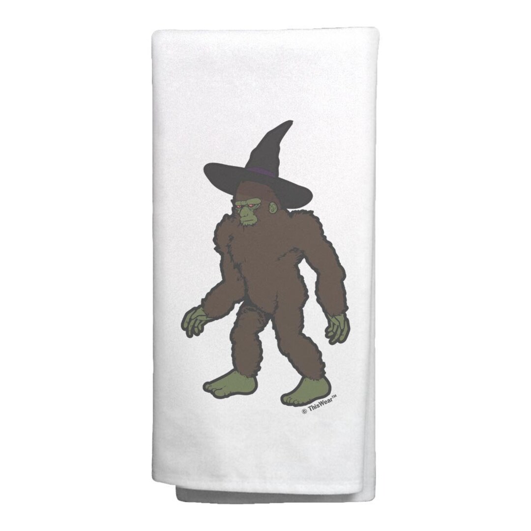 Sasquatch Halloween, Sasquatch Halloween Kitchen Towel, Bigfoot ...