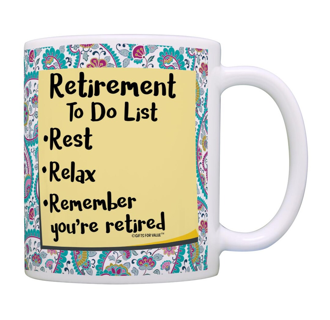 Taza de jubilación, taza de lista de tareas pendientes de jubilación ...