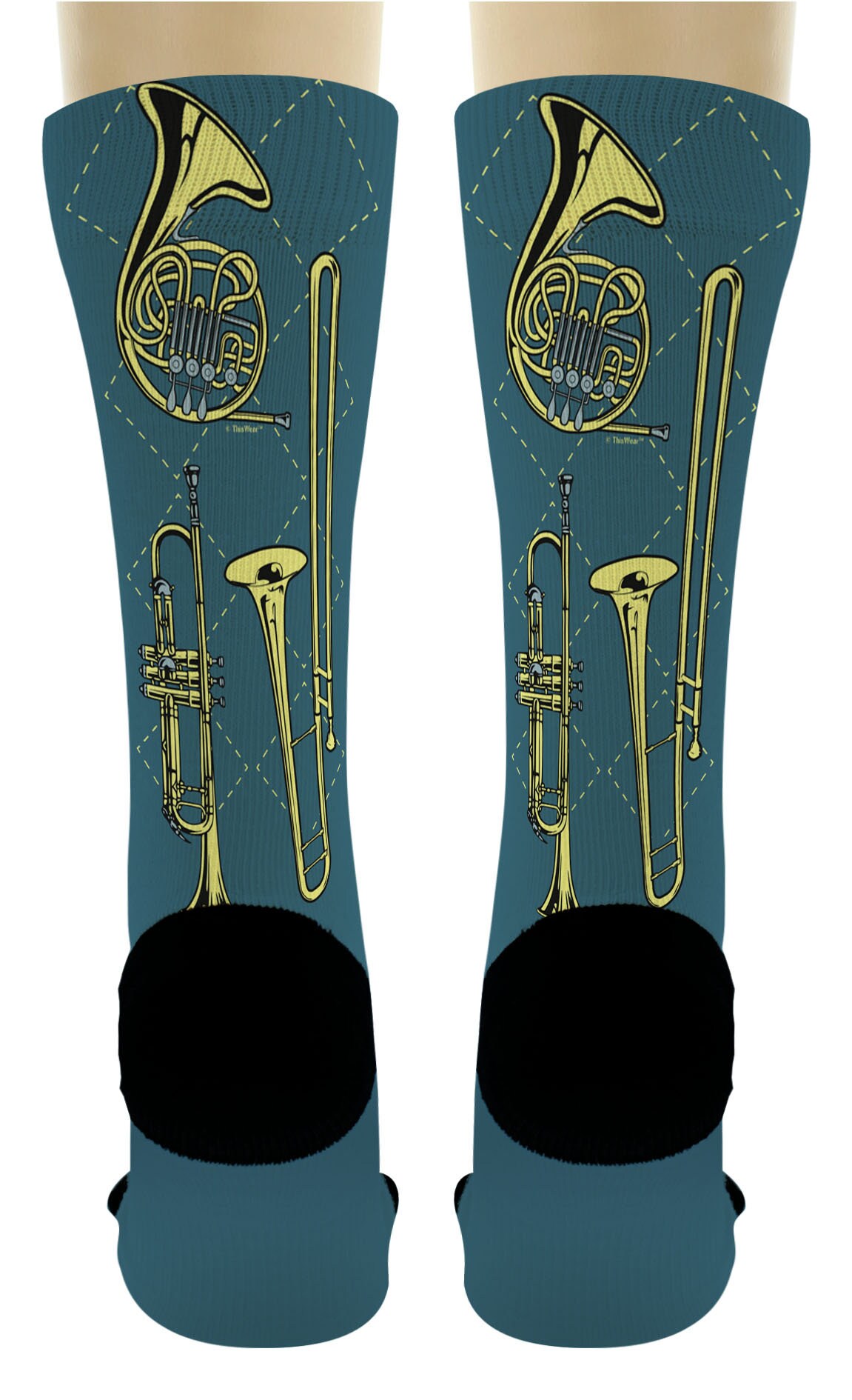 Music Related Gifts Brass Instruments Socks Horn Trumpet and | Etsy