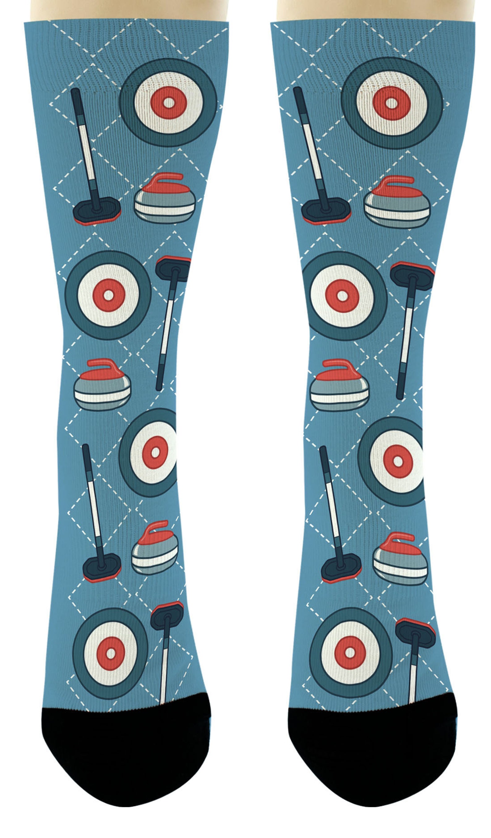 Curling Gifts Curling Sport Socks Winter Sports Watching Socks - Etsy