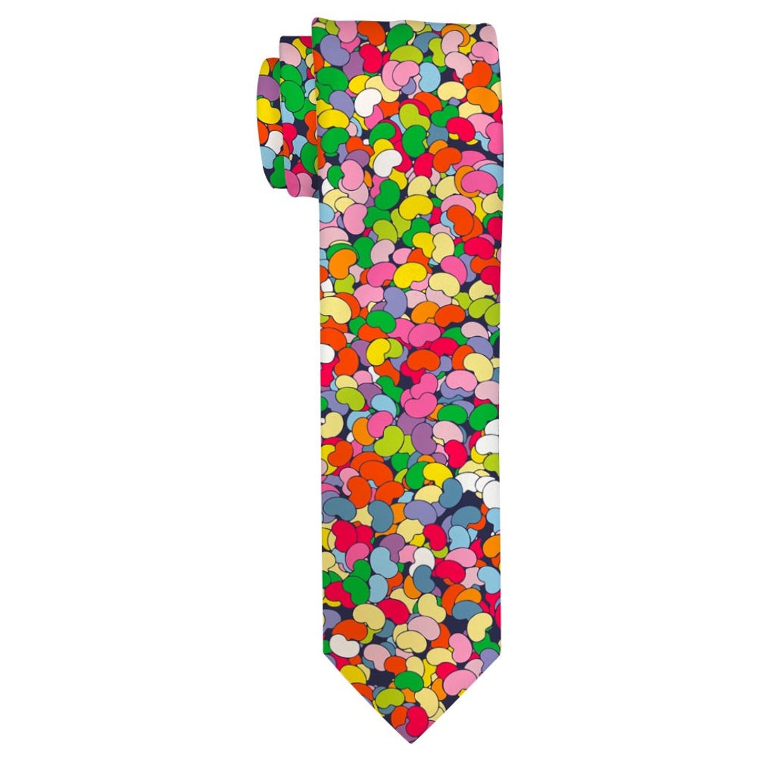 Spring Neck Tie, Easter Jellybeans Pattern Multicolored Pattern Tie ...