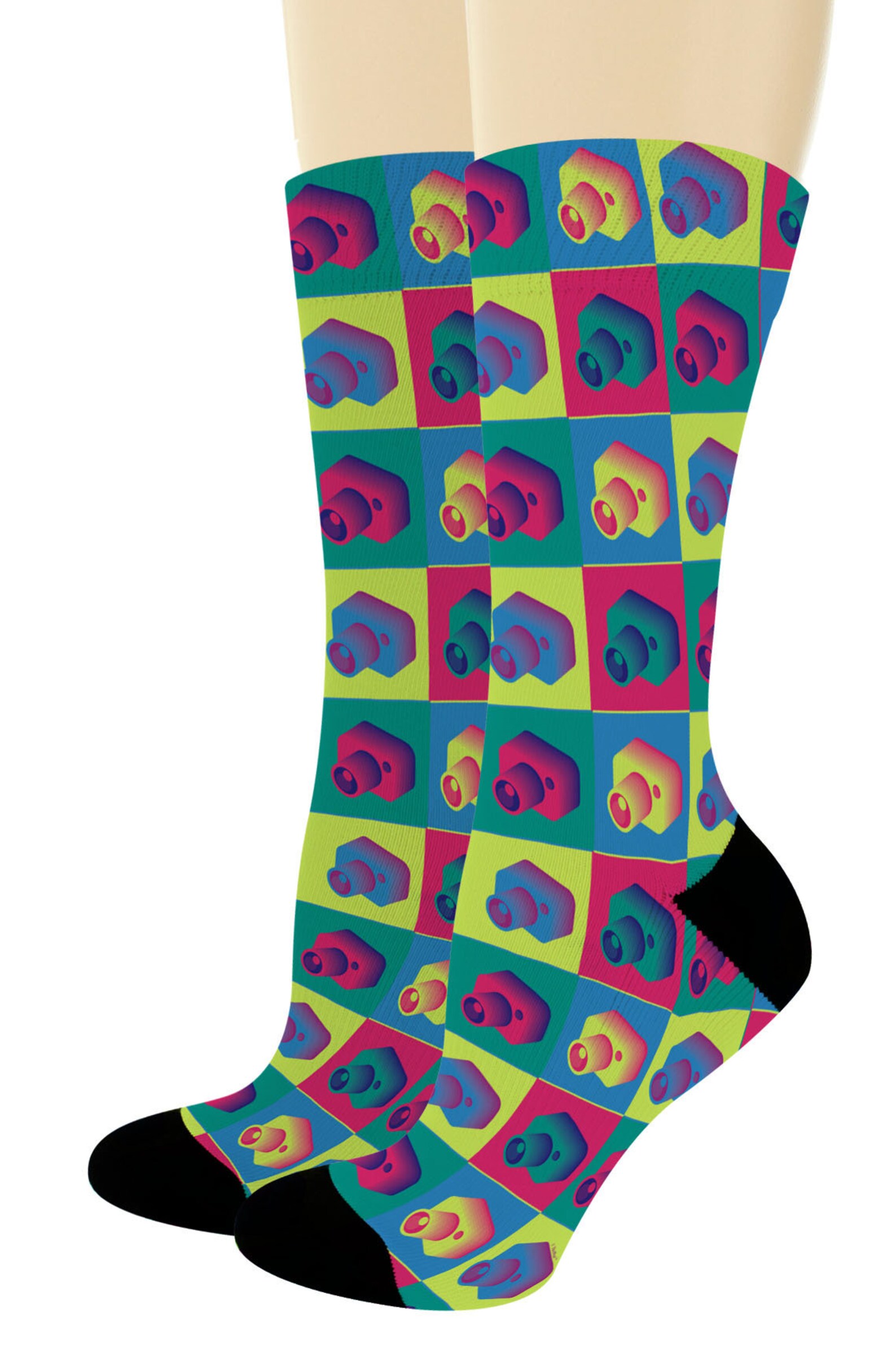 Photographer Gifts Camera Socks Retro Pop Art Camera Print - Etsy