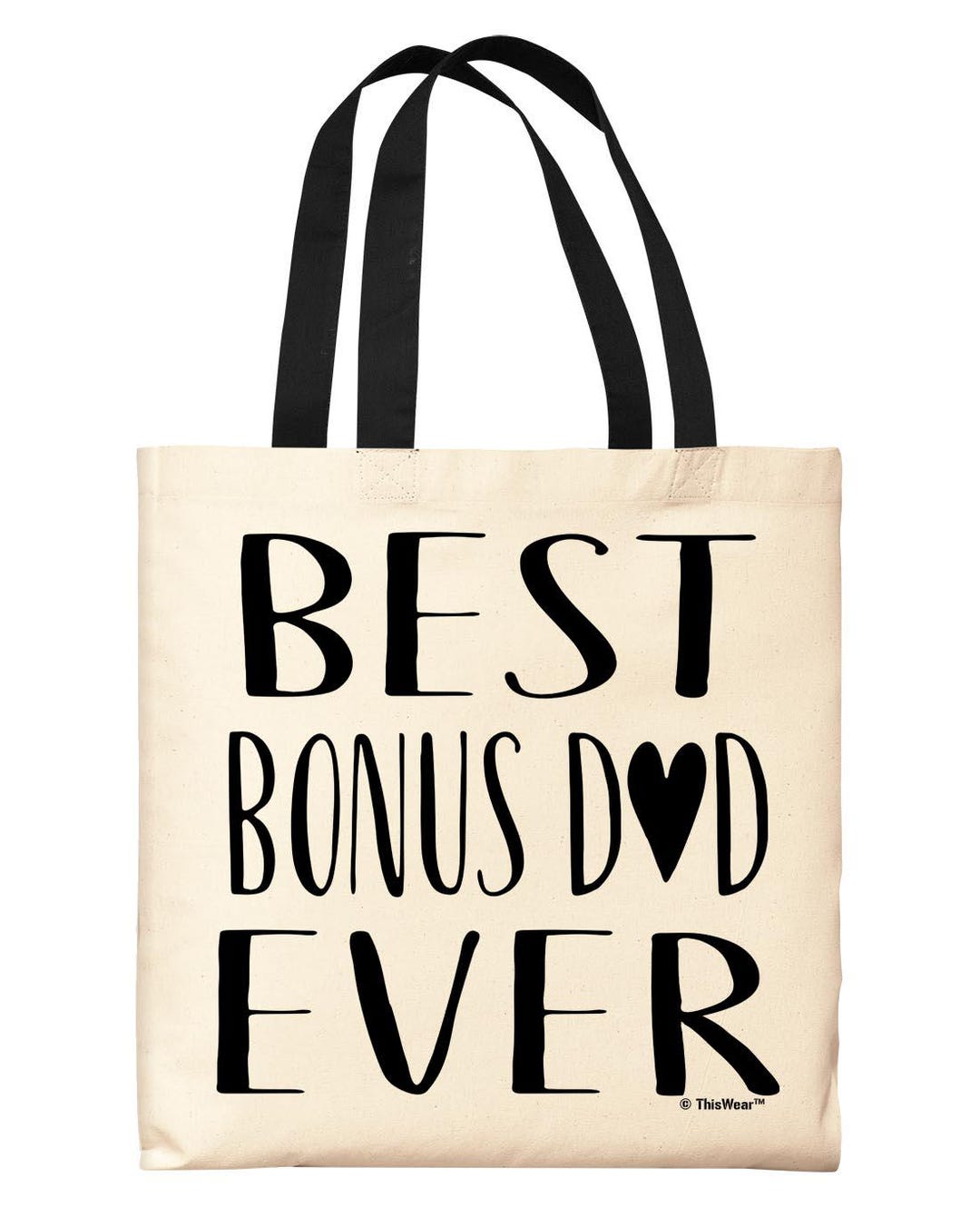 Happy Father's Day Gift Best Bonus Dad Ever Small Canvas Tote Bag - Etsy