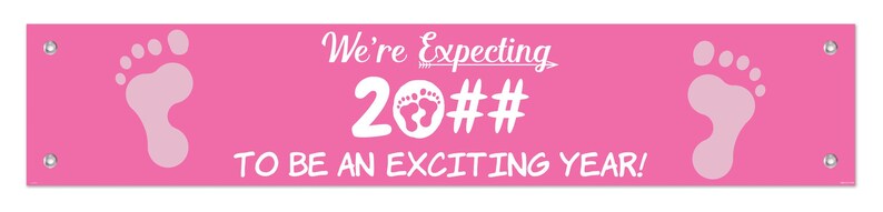 Personalized Gender Reveal Party Banner: We're Expecting Any Year to Be ...