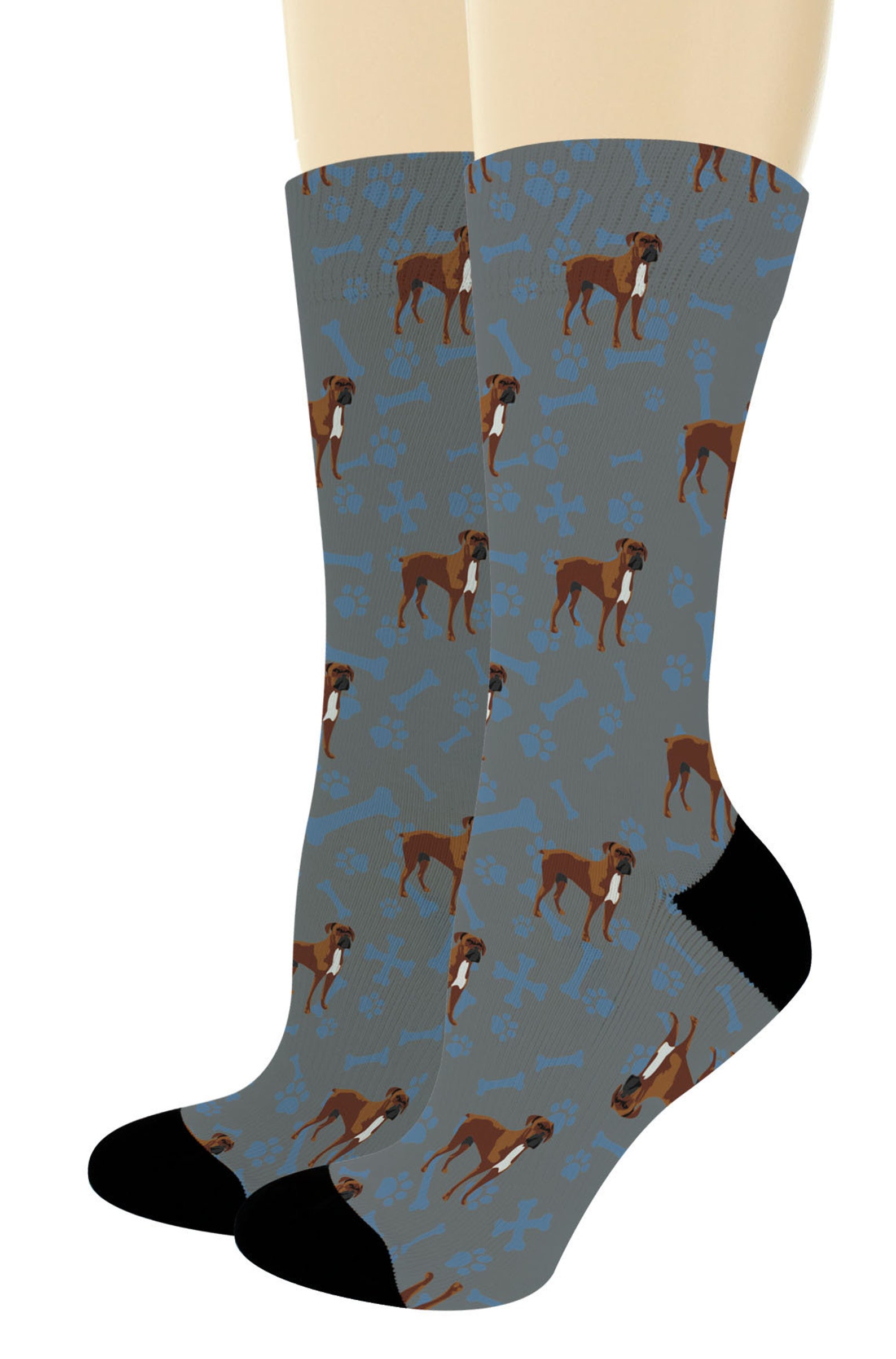 Dog Themed Boxer Lovers Gifts Novelty Crew Socks - Etsy