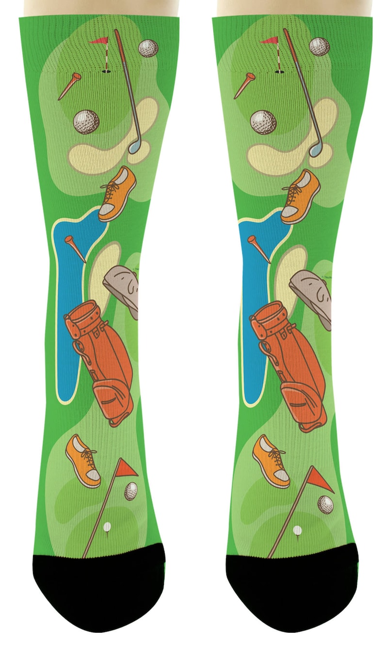 Golfing Gifts Golfing Theme Socks Golf Course Socks Lucky - Etsy
